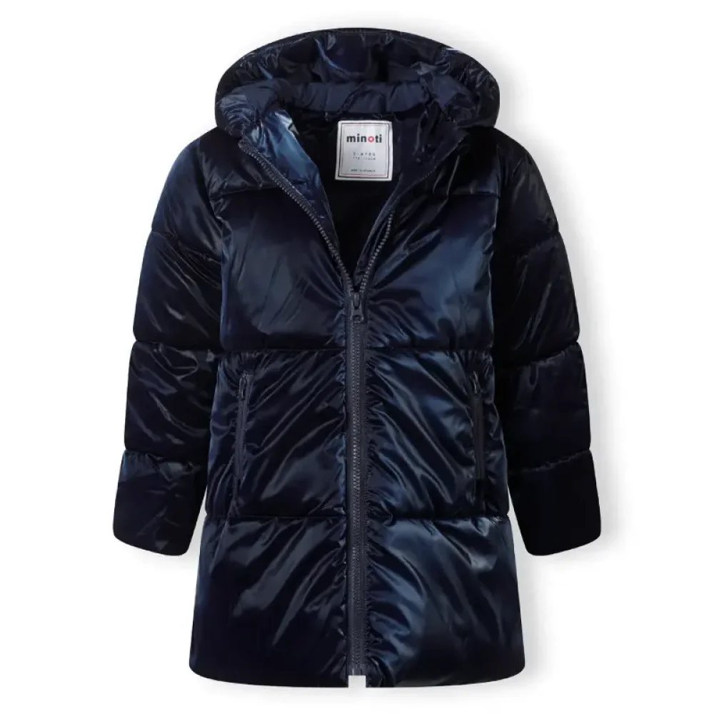 20COAT 44J: Midi length Shiny Padded Coat (2-3 Years)