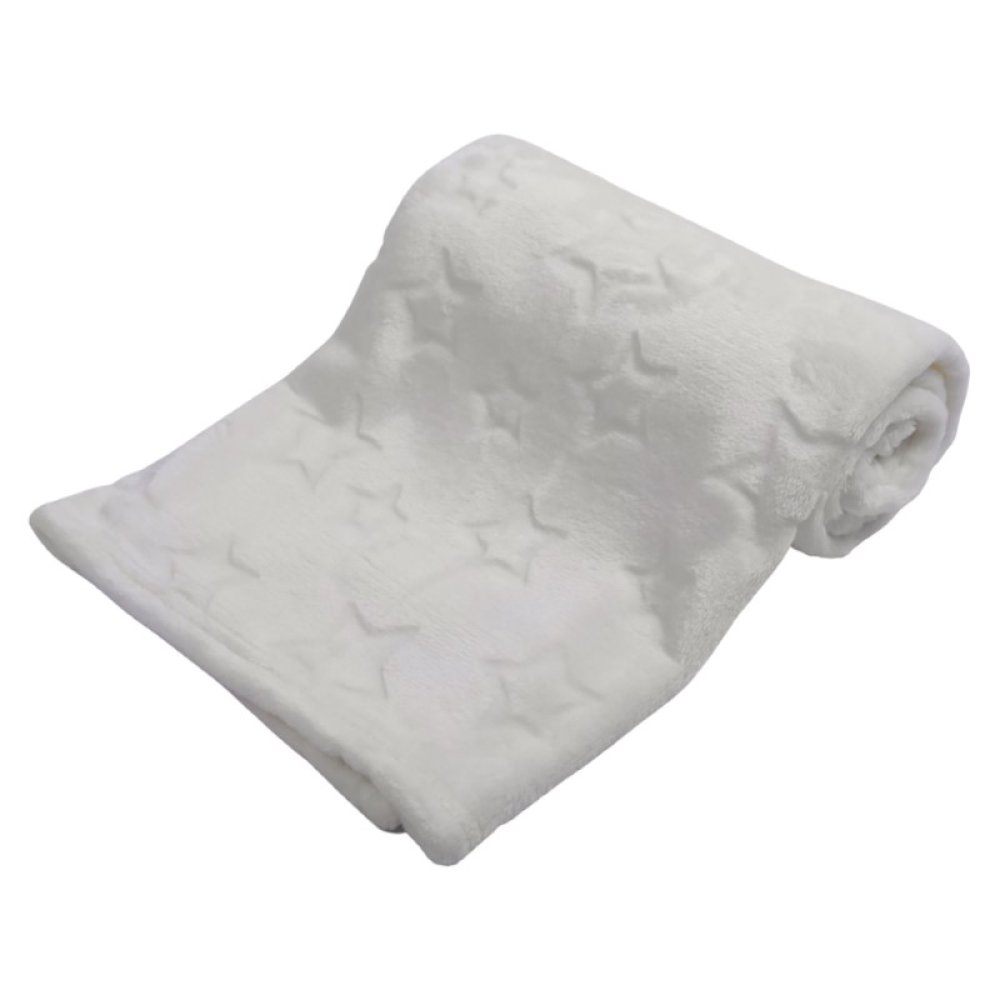 FBP206-W: White Embossed Flannel Wrap